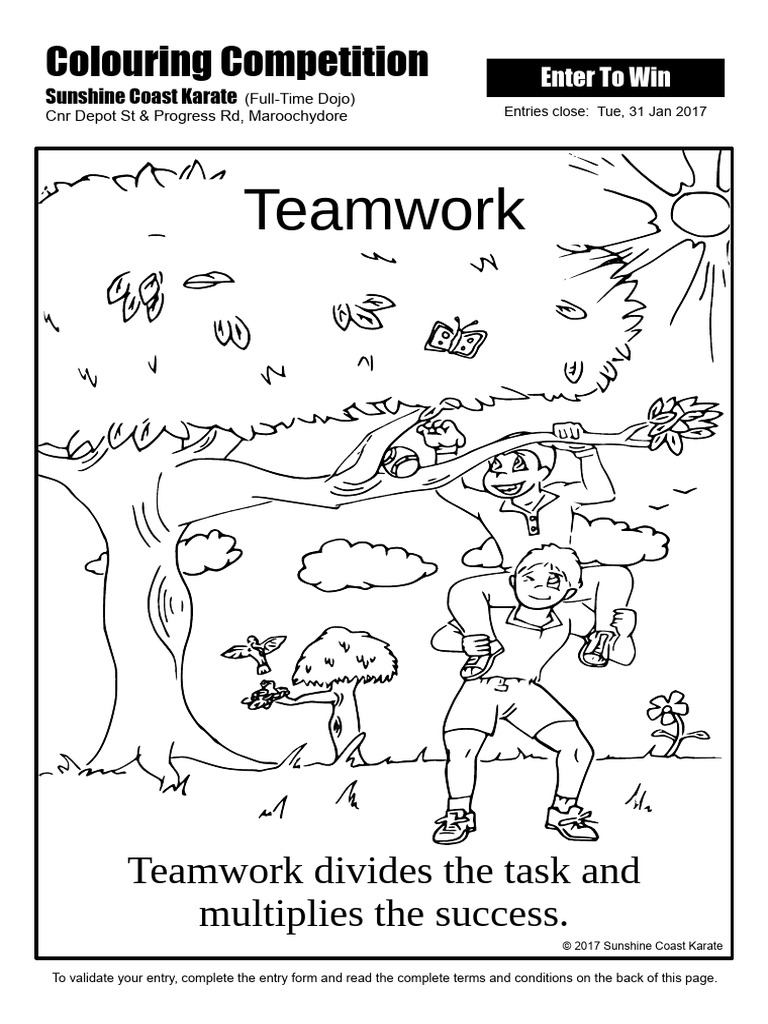 Sunshine Coast Karate Colouring Contest | PDF