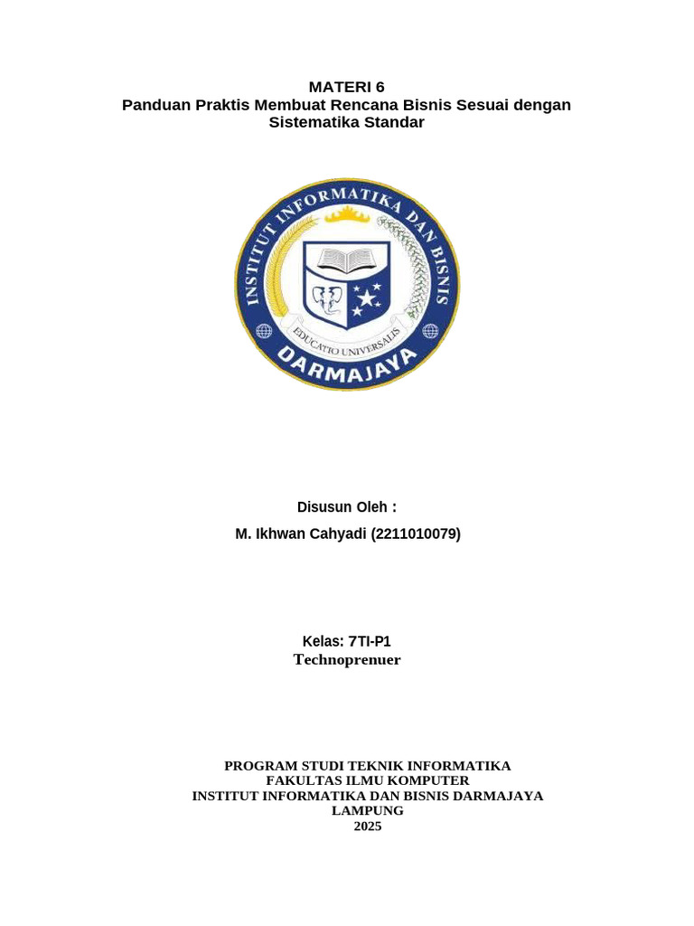 Materi 6, M, Ikhwan Cahyadi 2211010079 | PDF