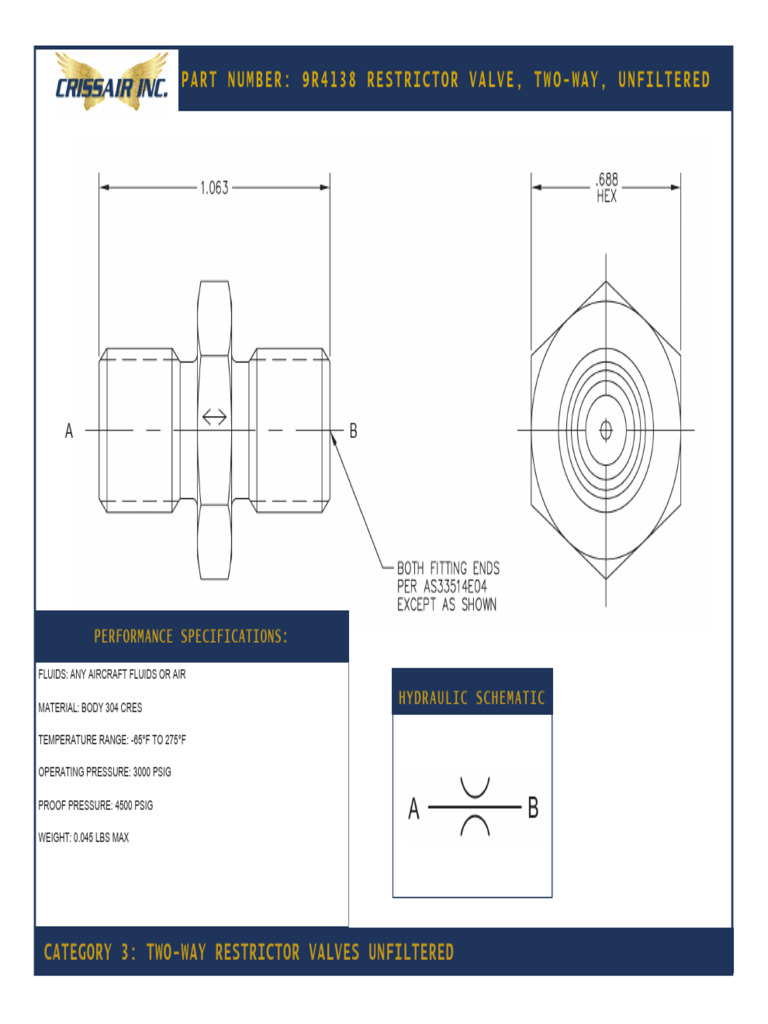 Two-Way Restrictor Valves Overview | PDF | Valve | Pressure