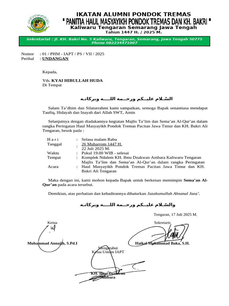 Surat Undangan VIP | PDF