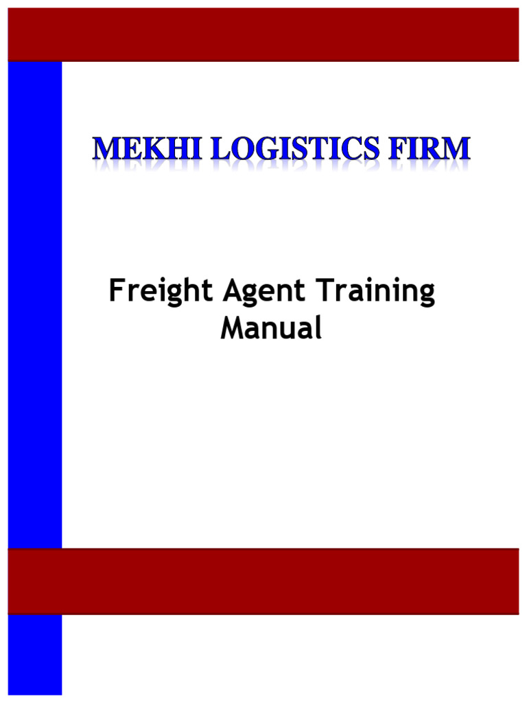 Mekhi Logistics Firm Training Book | PDF | Cargo | Supply Chain Management
