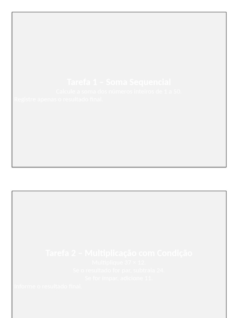 Cartões de Tarefas Amplitude de Controle | PDF