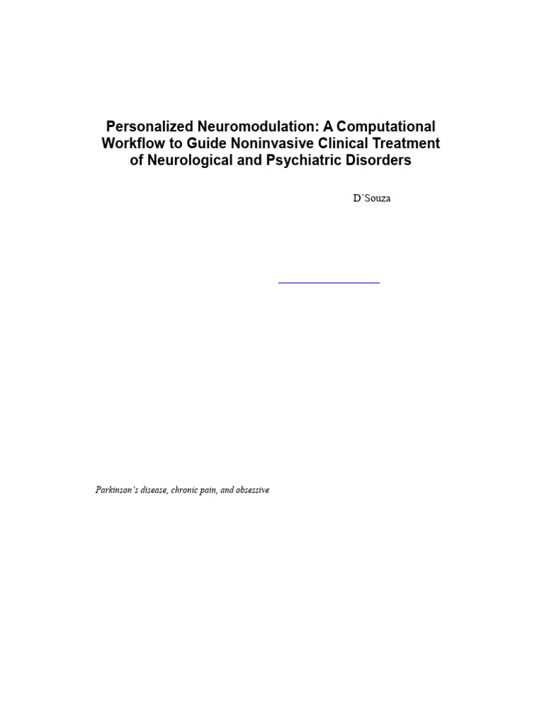 Personalized Neuromodulation DBS | PDF | Deep Brain Stimulation | Neuroscience