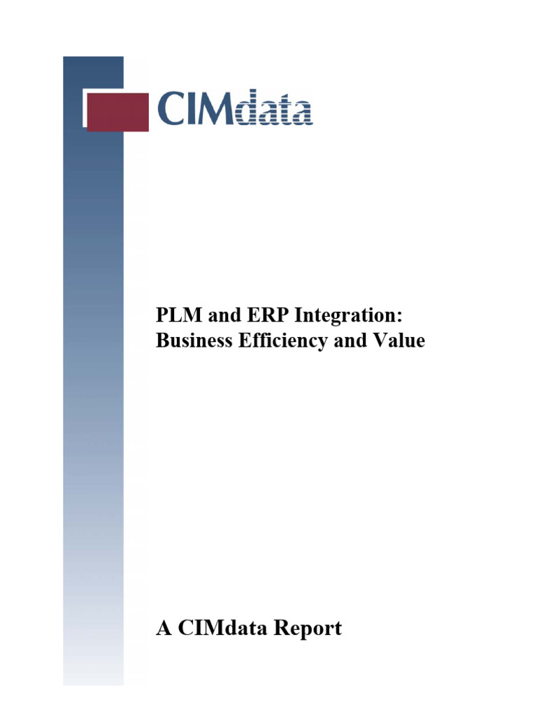 PLM To ERP Integration White Paper | PDF | Enterprise Resource Planning | Product Lifecycle