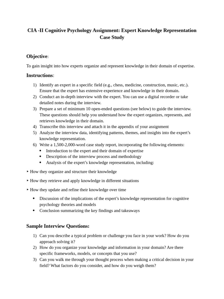 Cognitive Psychology Assignment Sem 6 | PDF