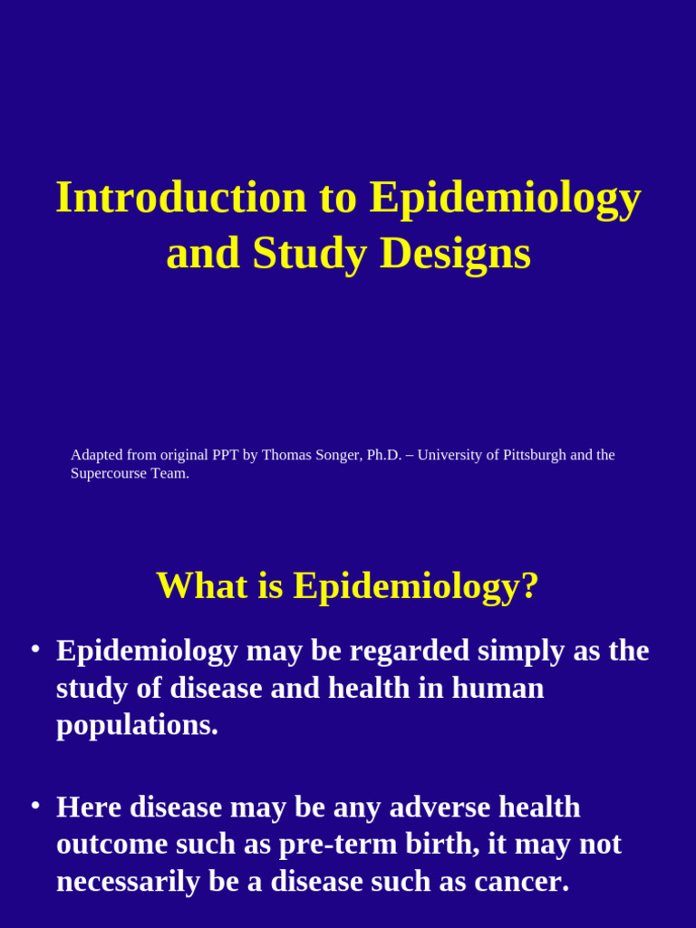 Overview of Epidemiology and Study Designs | PDF | Cohort Study ...