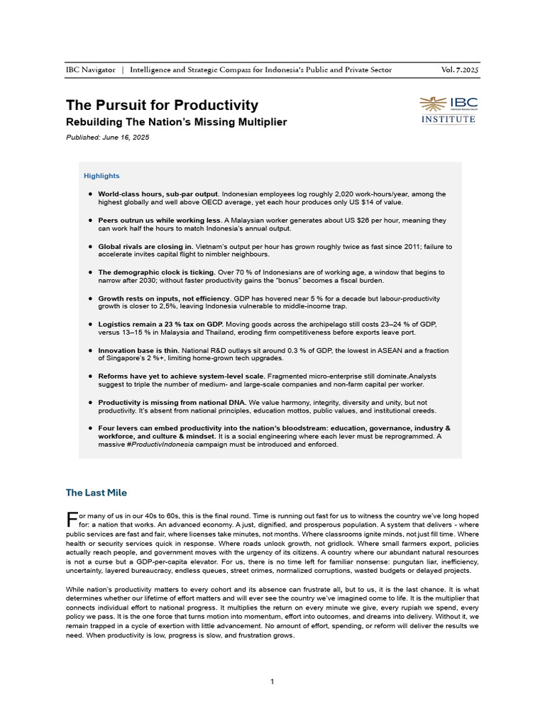 Productivity Rebuilding The Nation S Missing Multiplier 1750256571 ...