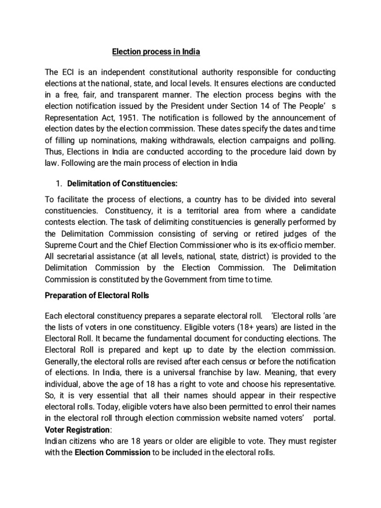 Election Process in India | PDF | Voting | Electronic Voting