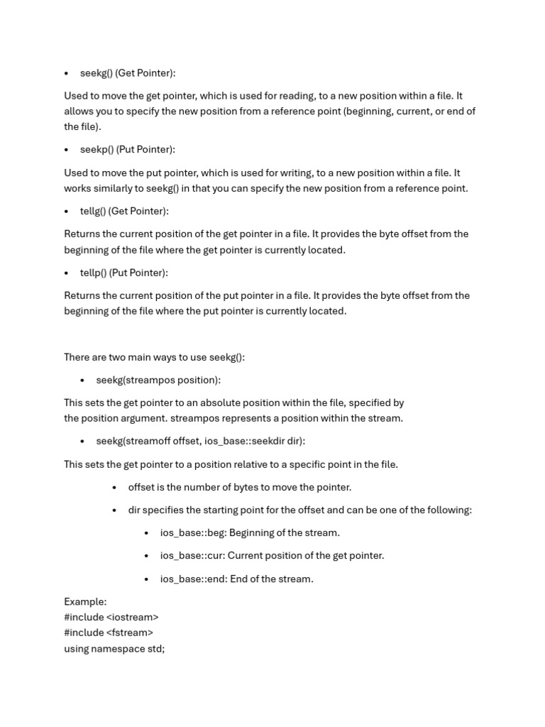 File Pointer | PDF