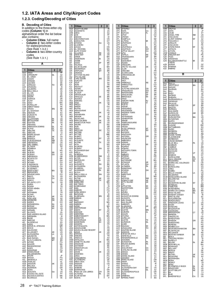IATA Decode City Code | PDF