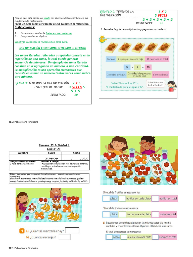 M2 Semana 25 Actividad 1. Multiplicacion Como Suma Reiterada | PDF ...