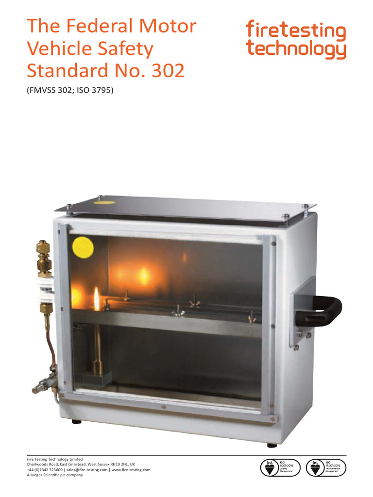 FMVSS 302 Fire Testing Standards | PDF | Land Transport | Road Safety