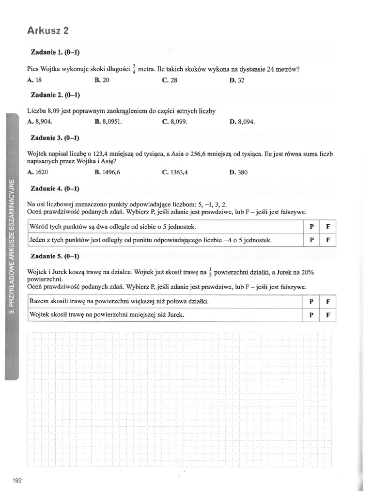Arkusz 2 kl.8 | PDF