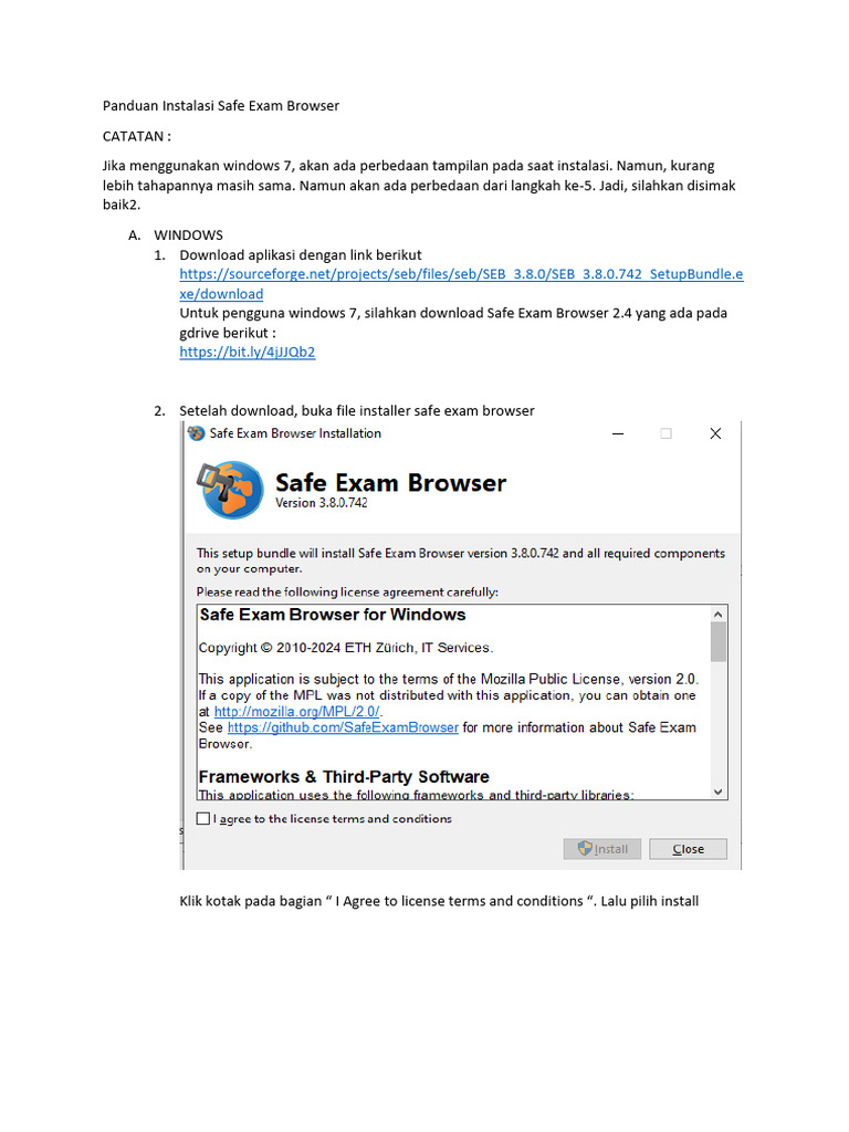 Panduan Instalasi Safe Exam Browser | PDF