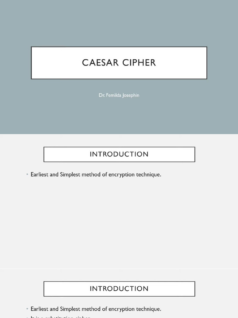 Caesar Cipher Encryption and Decryption | PDF