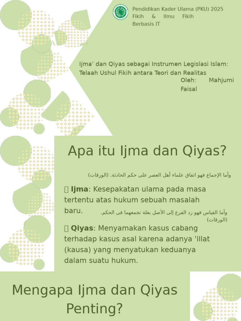 Ijma' Dan Qiyas Sebagai Instrumen Legislasi Islam Telaah Ushul Fikih ...