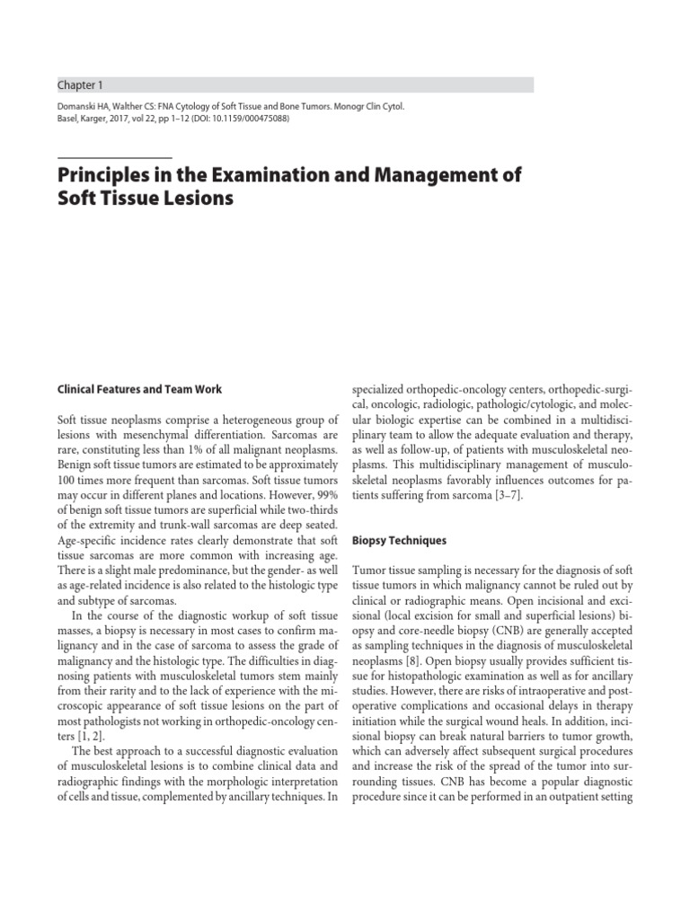 Principles in The Examination and Management of Soft Tissue Lesi 2017 ...