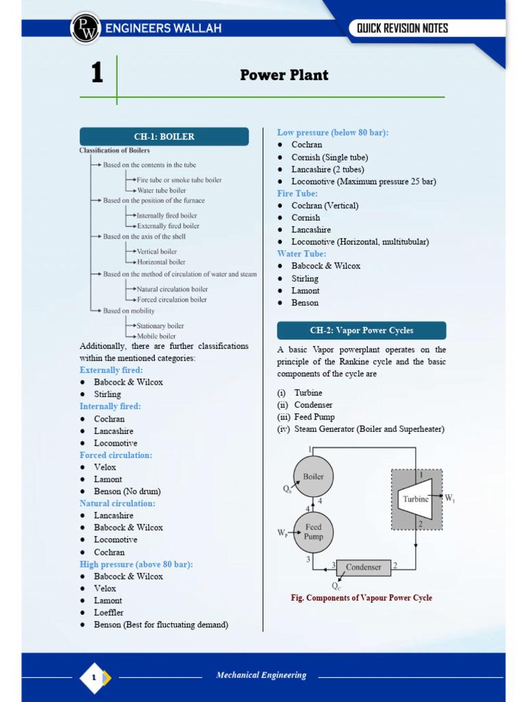 Mechanical Engineering: Power Plant Systems | PDF | Turbine | Steam