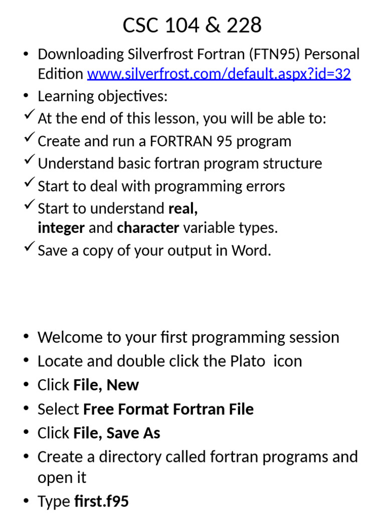 CSC104 & 228 | PDF | Computer Program | Programming
