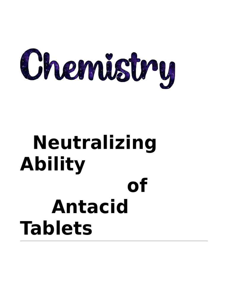 Antacid Investigatory Project | PDF | Heartburn | Gastroesophageal ...