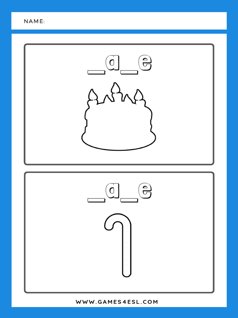 Magic E Coloring Worksheets | PDF