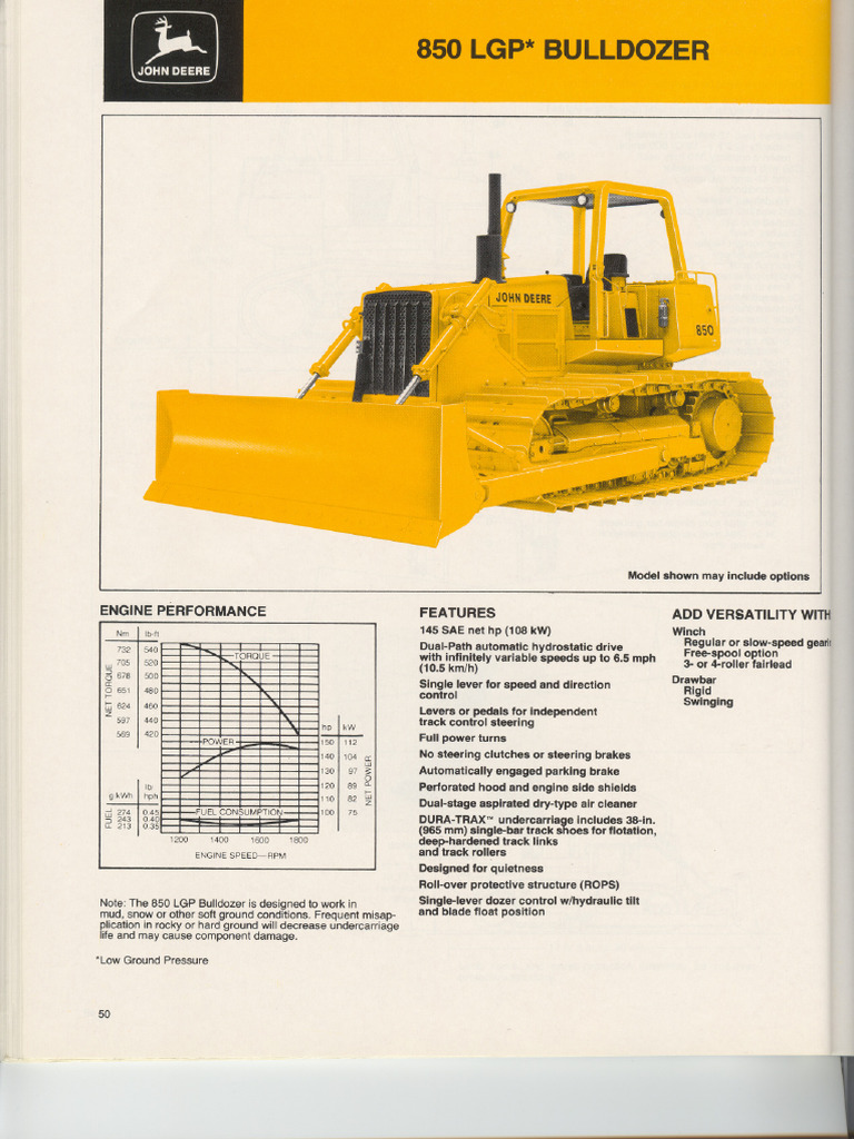 Dozer Bulldozer 850 LGP | PDF | Horsepower | Vehicles