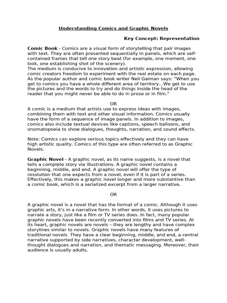 English Understanding of Comics and Novels | PDF | Comics | Satire