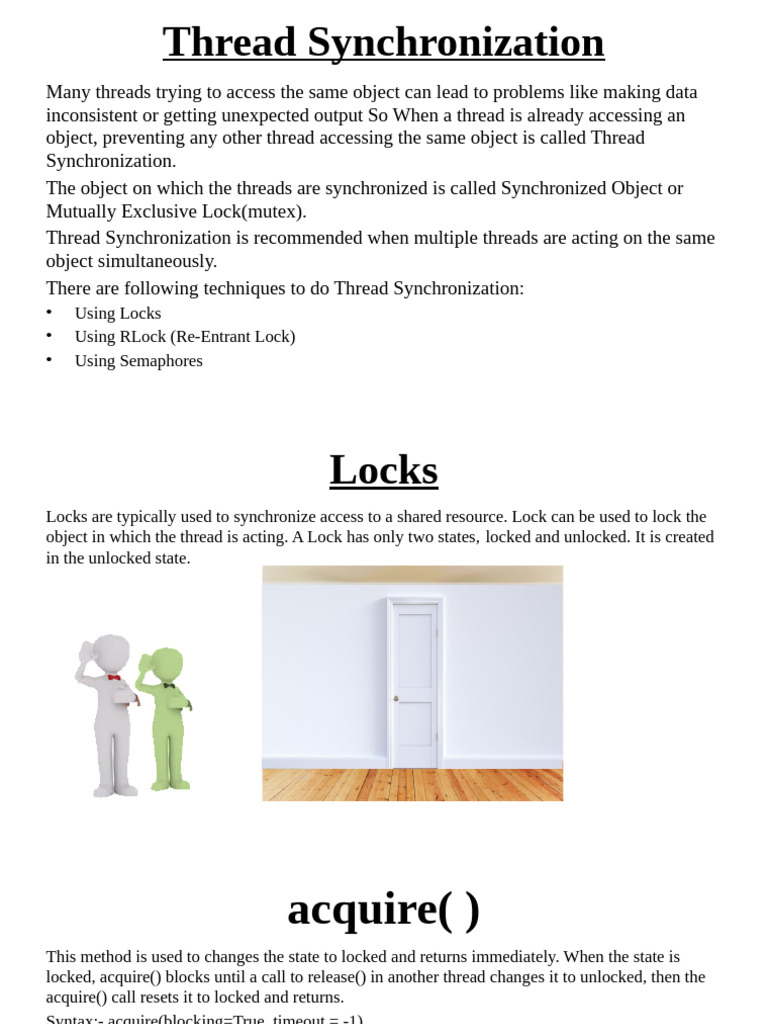 Thread Synchronization | PDF | Thread (Computing) | Computer Engineering