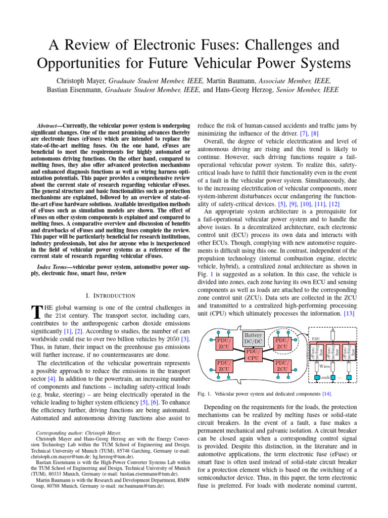 Trends in Automotive eFuse Technology | PDF | Mosfet | Field Effect ...