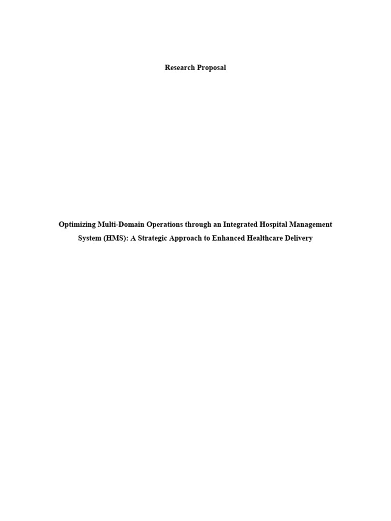 Integrated Hospital Management System Proposal | PDF | Health Care