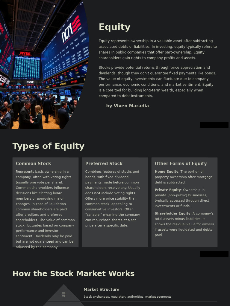 Equity Presentation | PDF | Equity (Finance) | Stocks