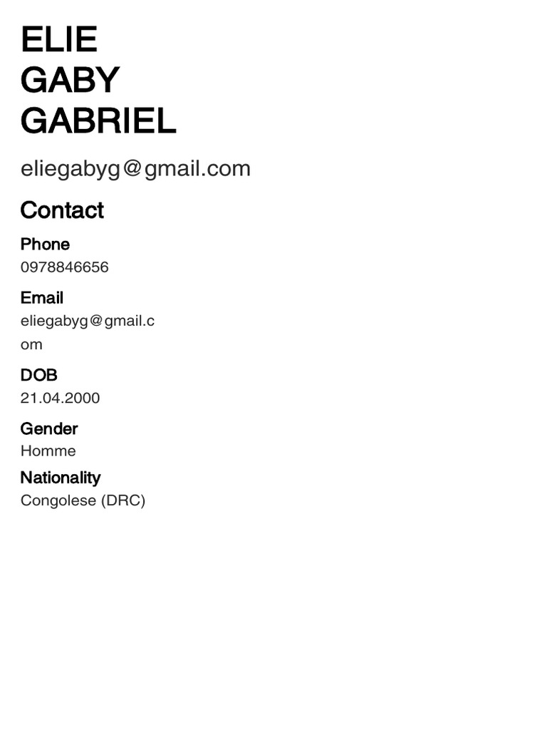 Elie Gaby Resume 690 | PDF