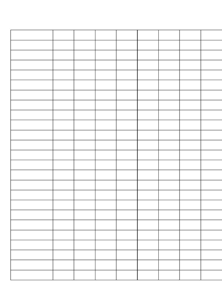 Student Progress Tracking Sheet Empty Names | PDF