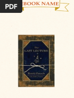 The Last Lecture - 1 | PDF