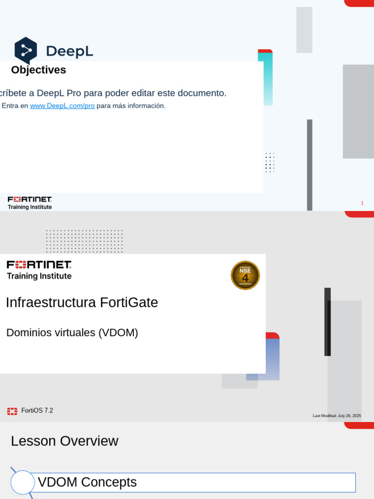 FortiGate Inf 02 Virtual Domains Es | PDF | Protocolos de internet | Internet