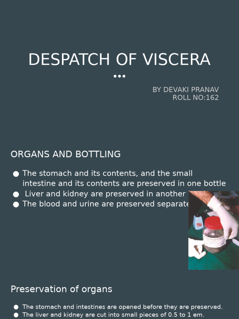 Despatch of Viscera | PDF | Autopsy | Poison