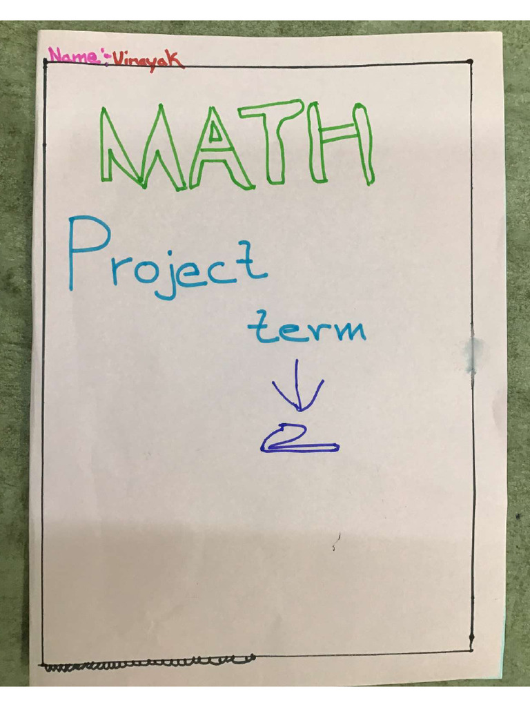 Math Term. 2 Project Vinayak | PDF