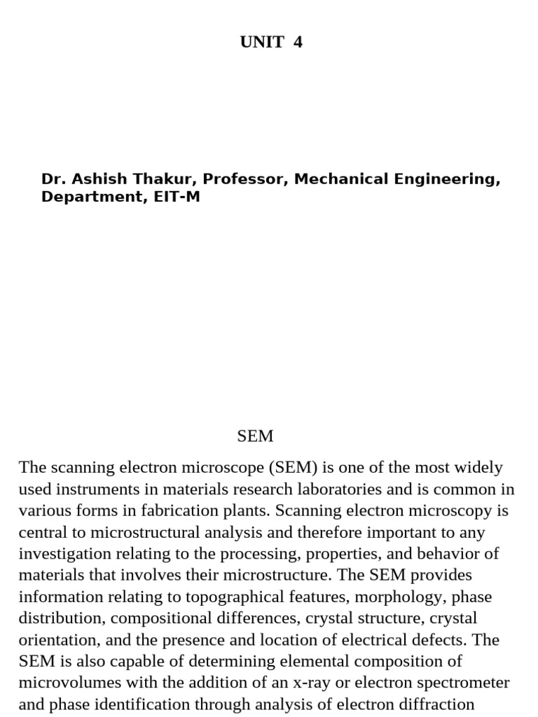 Optical Electron Micros | PDF | Scanning Electron Microscope | Atomic Force Microscopy