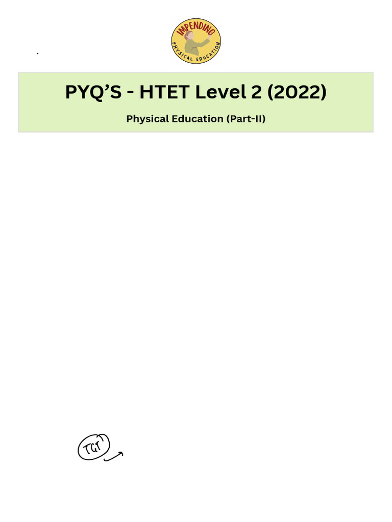 PYQ'S - HTET Level 2 (2022) - II. | PDF