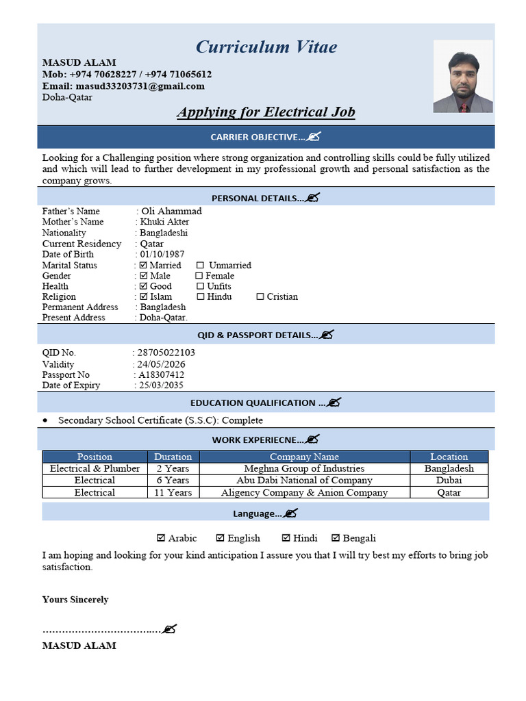 Masud CV | PDF
