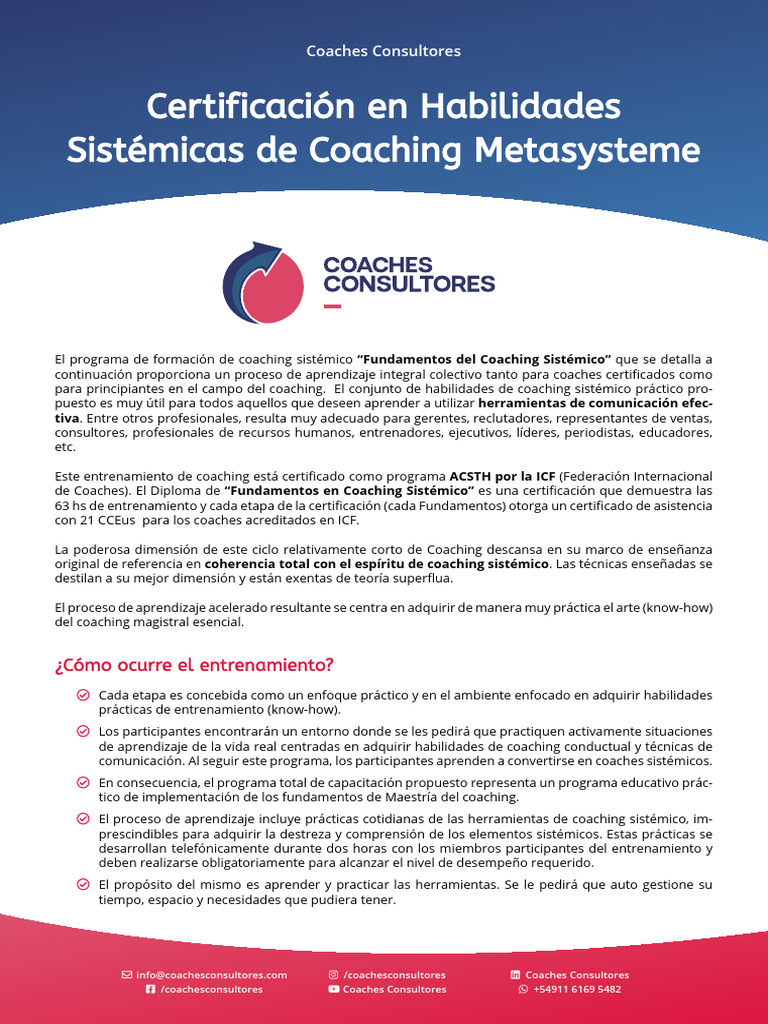 Programa Formaciones Sistemicas | PDF | Hora | Aprendizaje