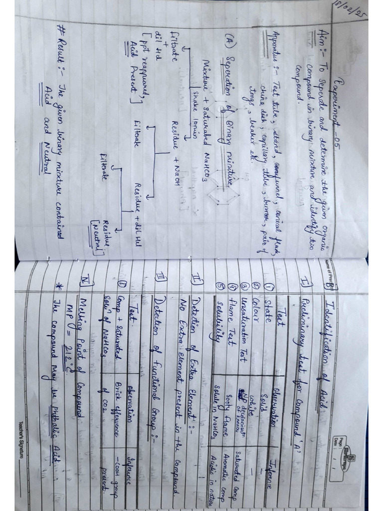 Chemistry Practical 3 | PDF