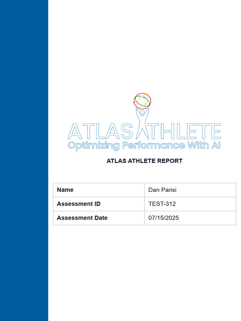 Report Athlete TEST-312 1 Assessment Report - 1123416498 1 | PDF ...