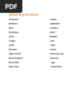 In My House Furniture Goods Pictionary Poster Vocabulary Worksheet ...