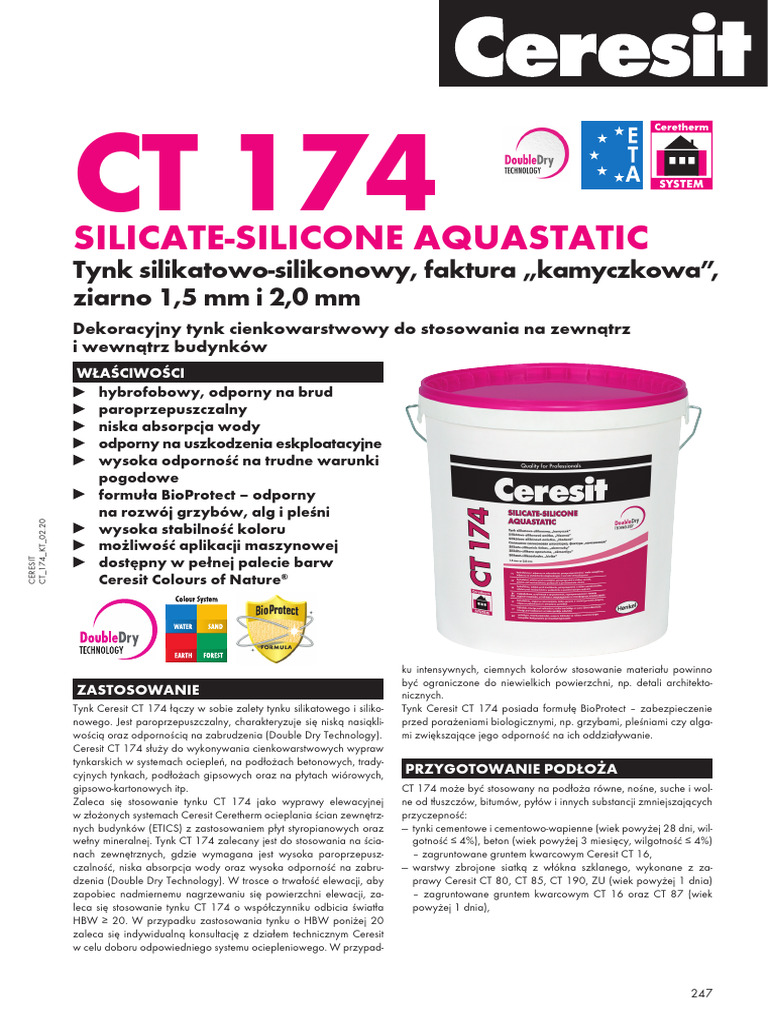 Karta Techniczna Ceresit CT 174 | PDF