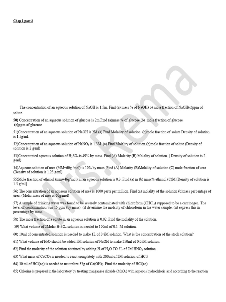 Wa0000. | PDF | Concentration | Parts Per Notation
