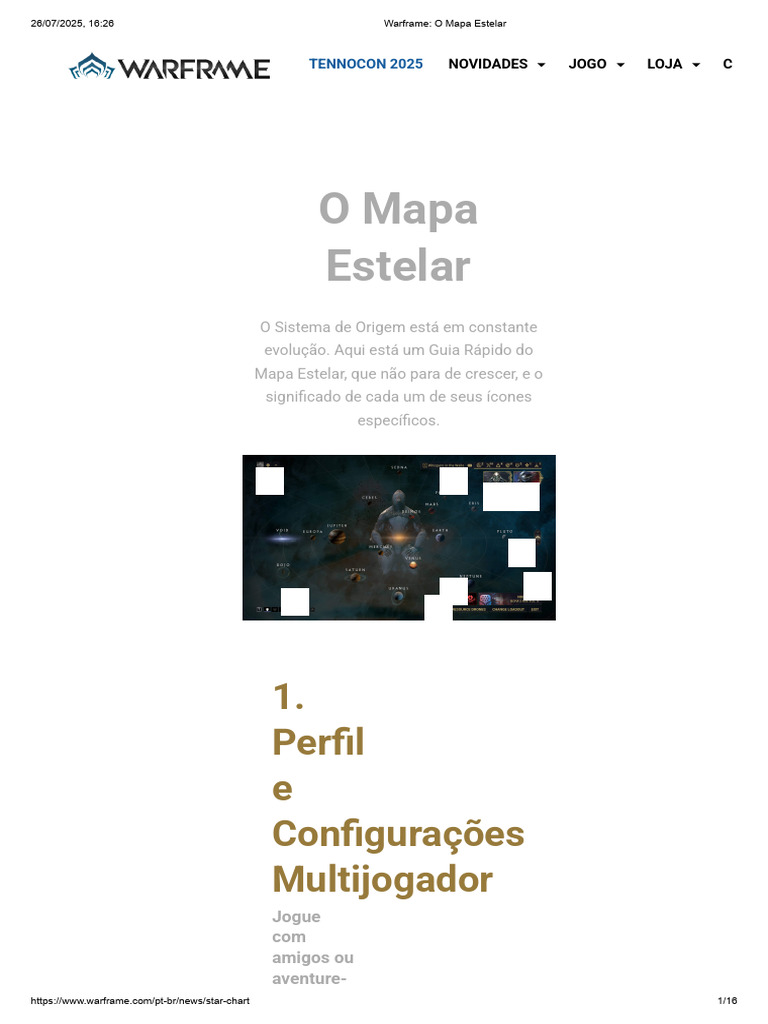 Guia do Mapa Estelar em Warframe | PDF