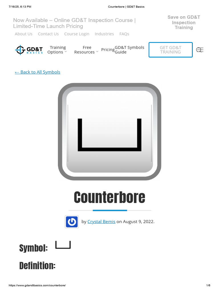 Understanding Counterbore Symbols | PDF | Cutting Tools | Equipment