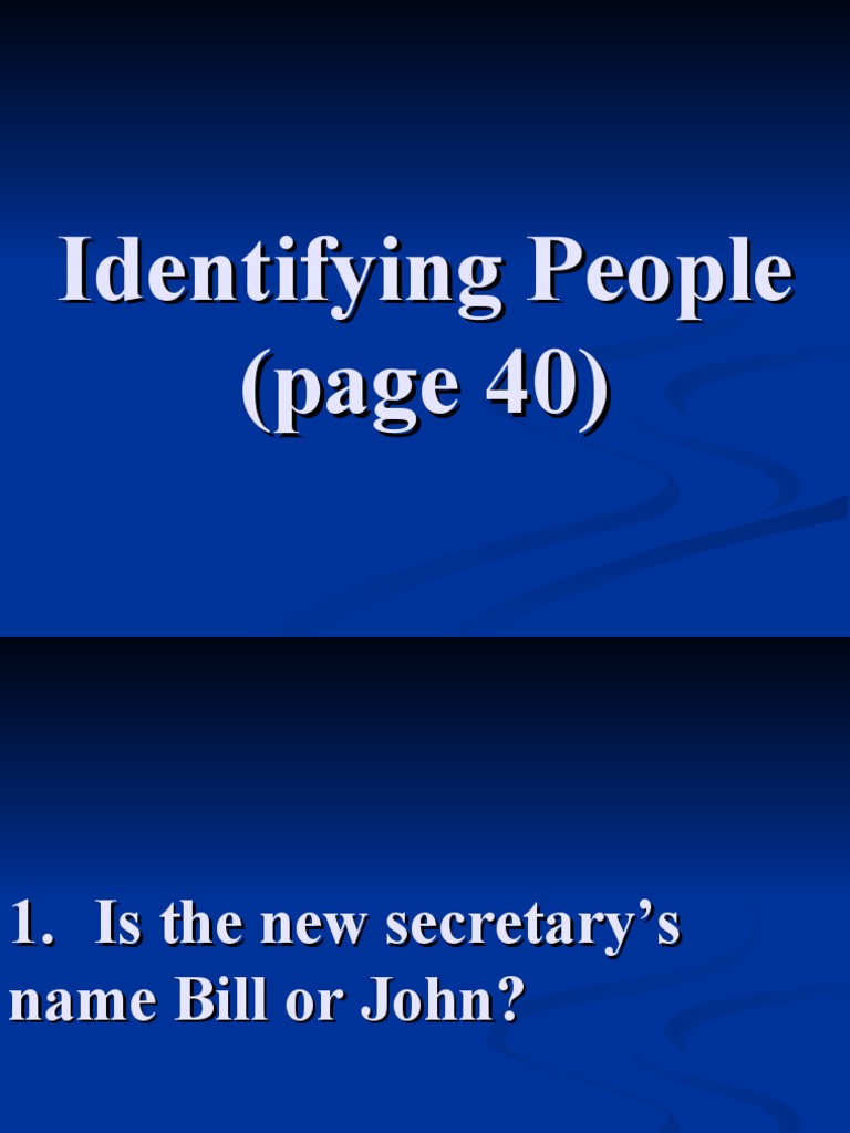 Identifying People: Questions & Answers | PDF | Leisure | Violence