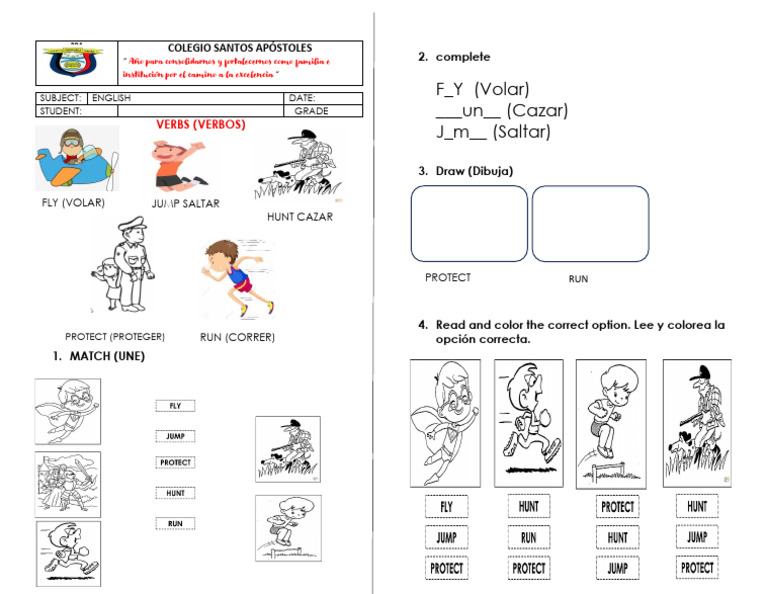 Guía Verbos 2 Grado Pdf